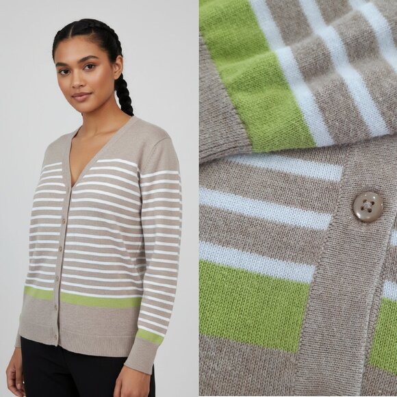 Northcrest | Sweaters | Vtg Y2k Striped Cotton Cardigan North Crest ...